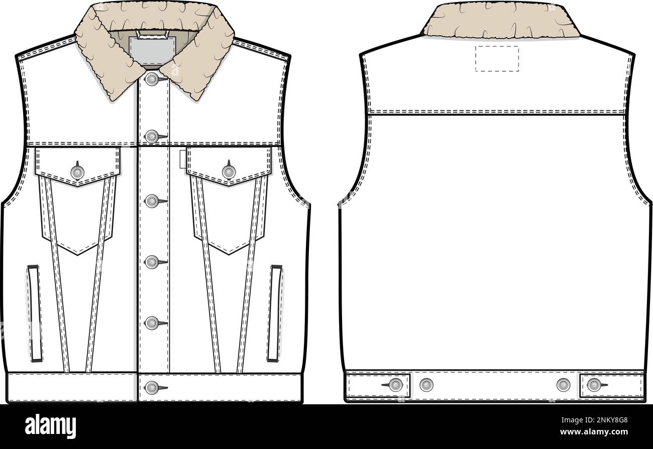 Jean vest Stock-Vektorgrafiken kaufen - Alamy