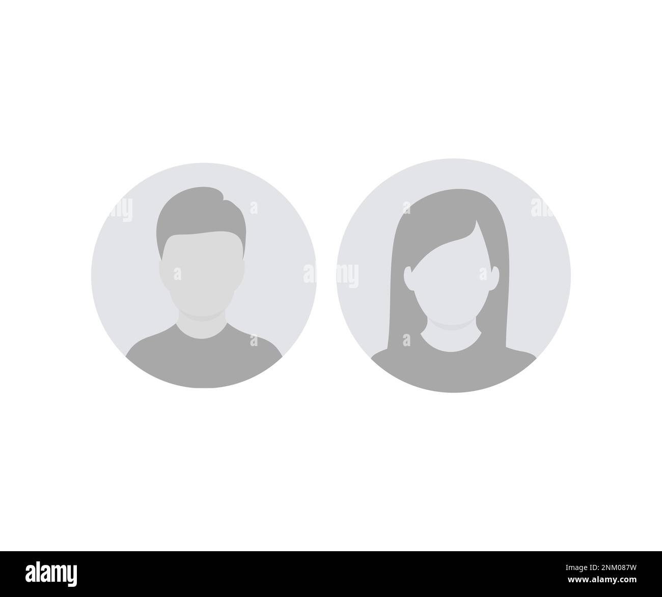 Avatarprofil von Mann und Frau. Silhouette für männliche und weibliche ...