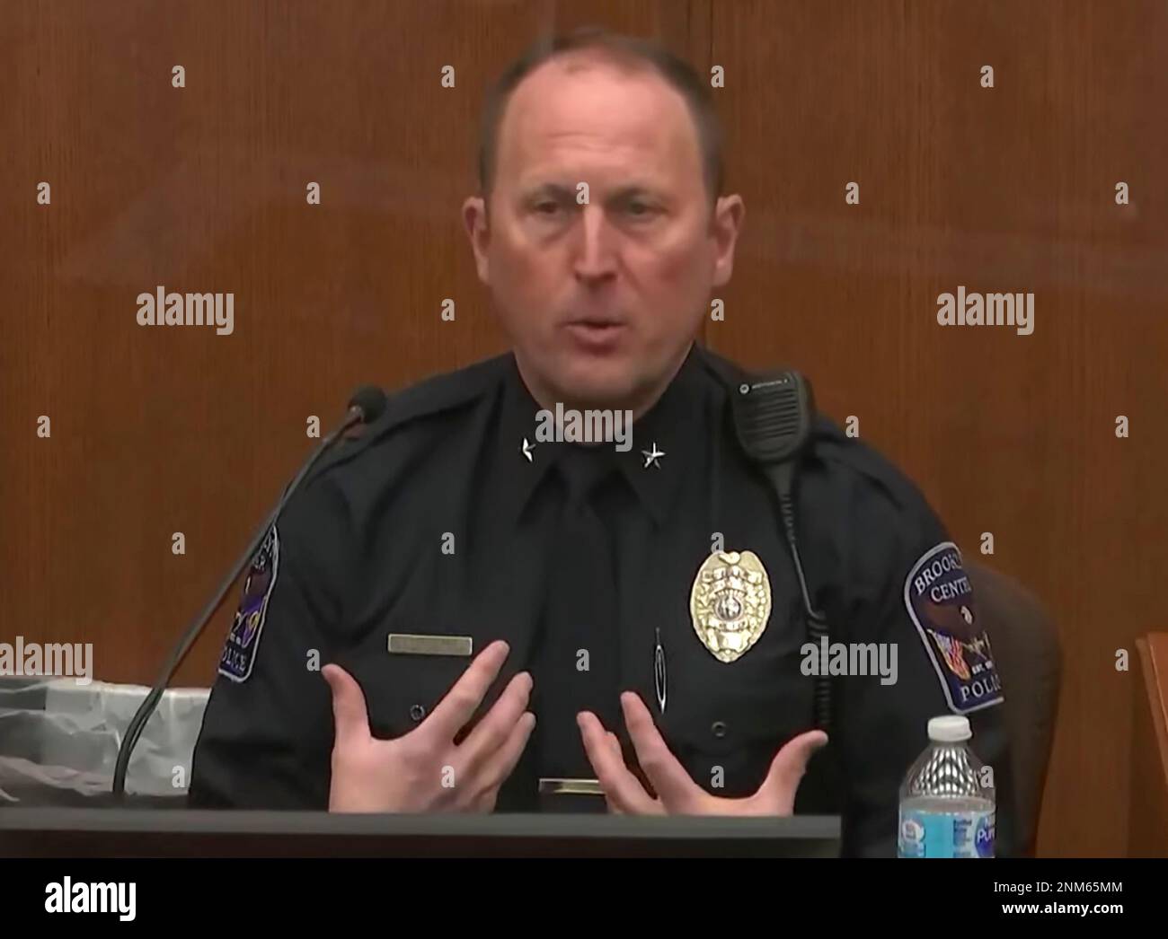In this screen grab from video, former patrol commander Tony Gruenig ...