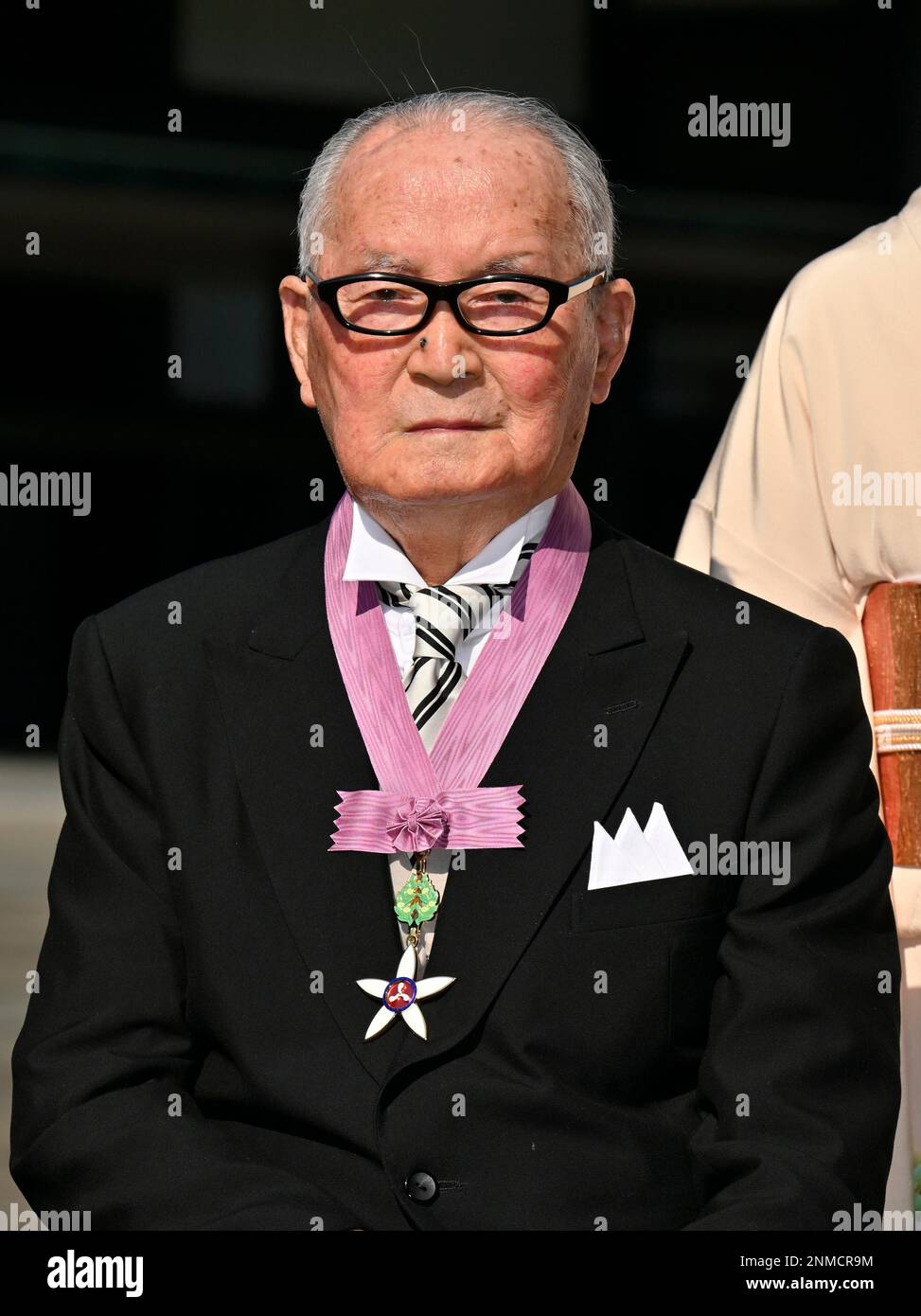 A former professional baseball player Shigeo Nagashima poses for a photo after attending the ...