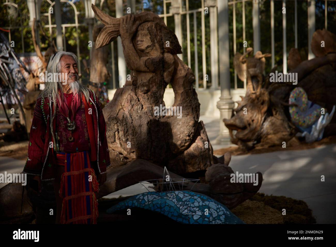 The artist Kidlat Tahimik, at the presentation of his exhibition ...