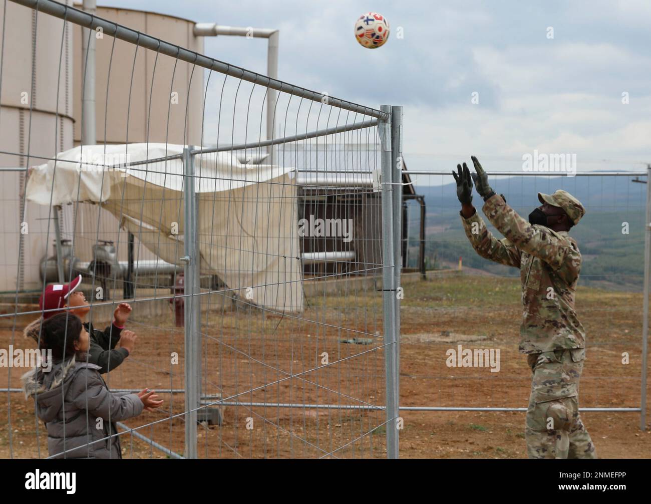 In this image provided by the U.S. Army, Army Pfc. Rafiou Affoh, a ...