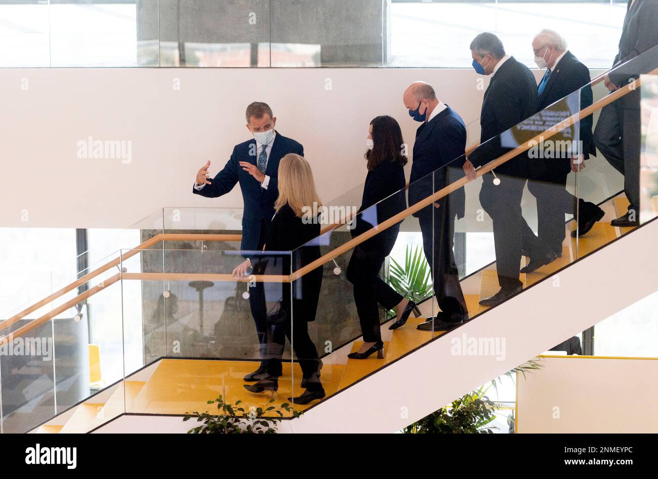 King Felipe VI, at the inauguration of the new IE Tower Campus located ...