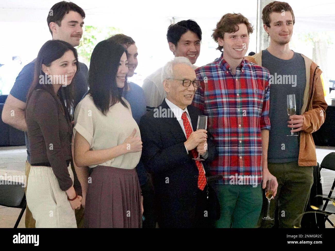 Syukuro Manabe (C), Princenton University Meteorologist Professor poses ...
