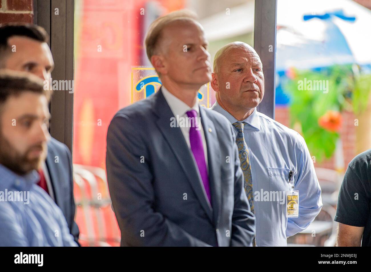 Former U.S. Attorney Bill McSwain, second from right, and Tony Moreno ...