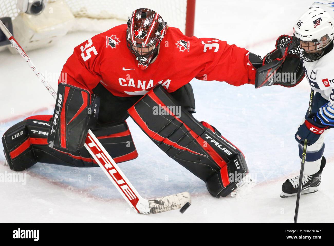 Player profile photo on Canada goalie Ann-Renee Desbiens during IIHL ...