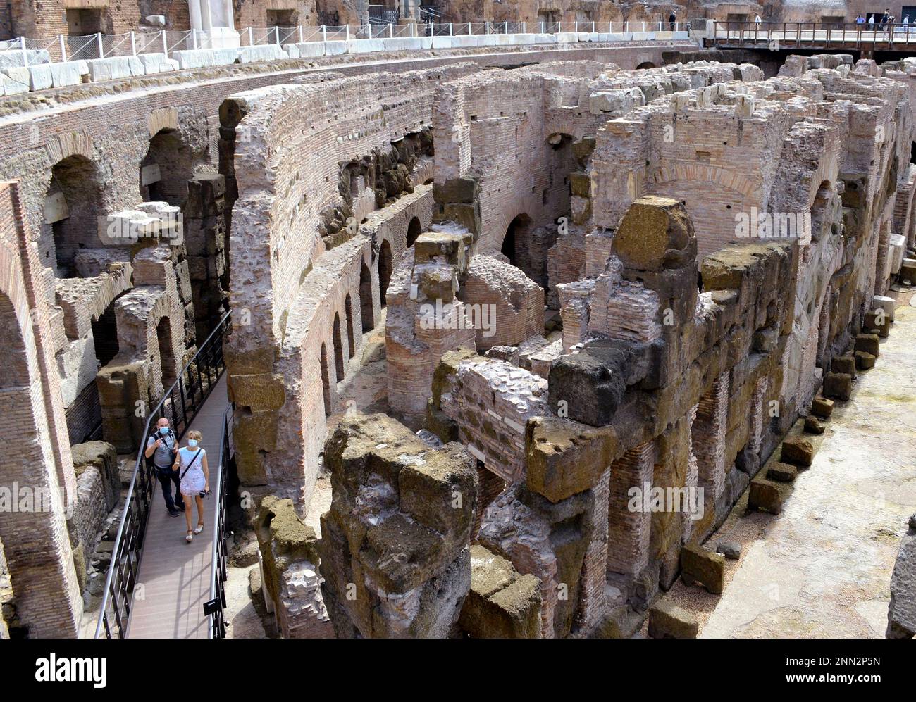 The Colosseum where restoration work on the underground facilities has ...