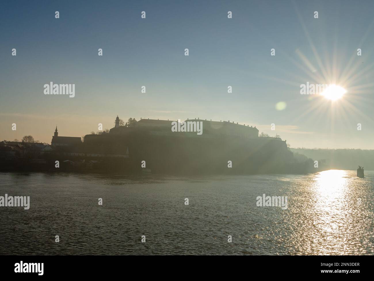 Novi Sad, Serbien. 15. Januar 2023. Die Mauern der Festung Petrovaradin ...