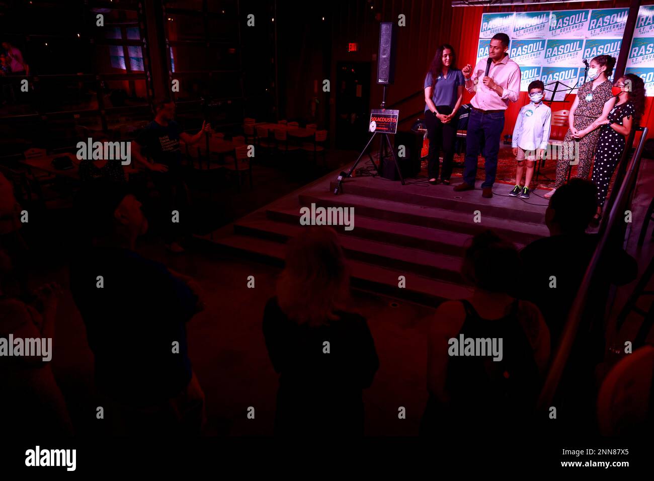 Joined by his family, Del. Sam Rasoul, D-Roanoke, gives remarks during ...