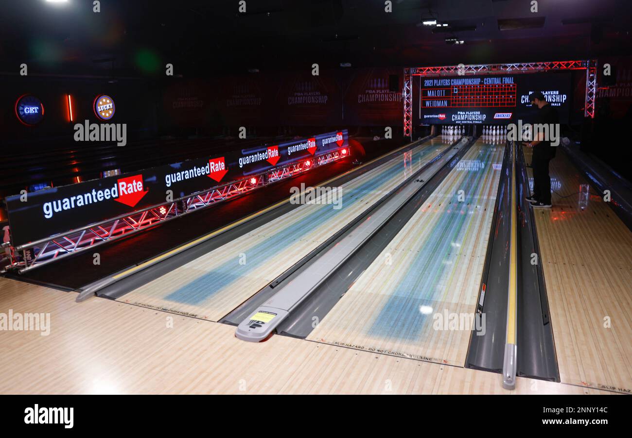 A view of the television setup for the PBA Tour Central Regional Finals ...