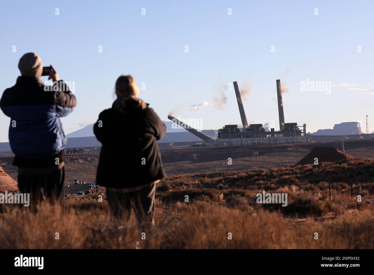 Pat Talbott, right, watches with her son Ted as the first of three ...