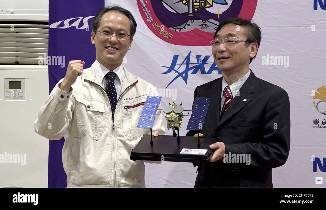 In this image made from video provided by JAXA, its project manager ...