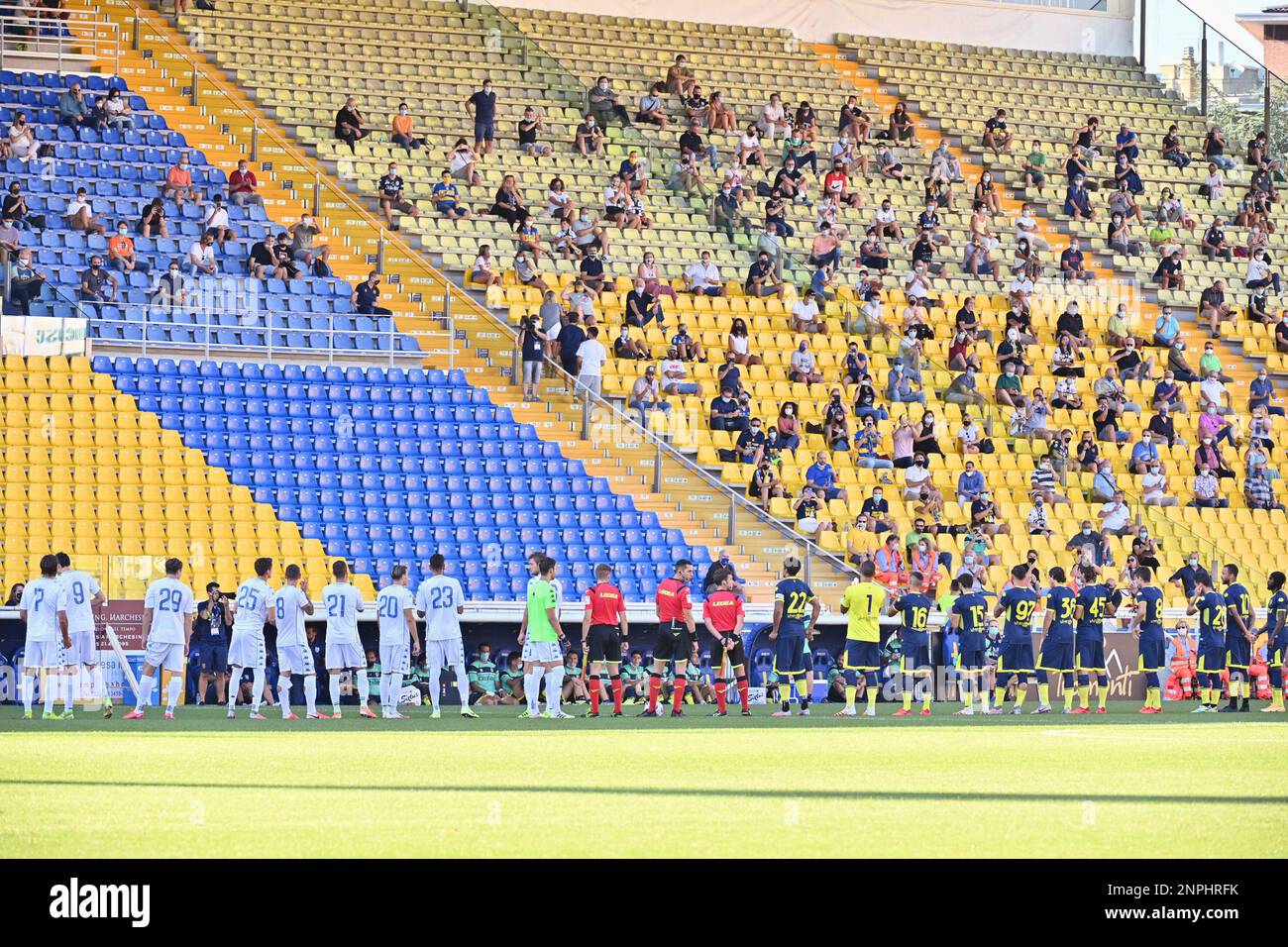 Fans wait for the start of a friendly match between Parma and Empoli at ...
