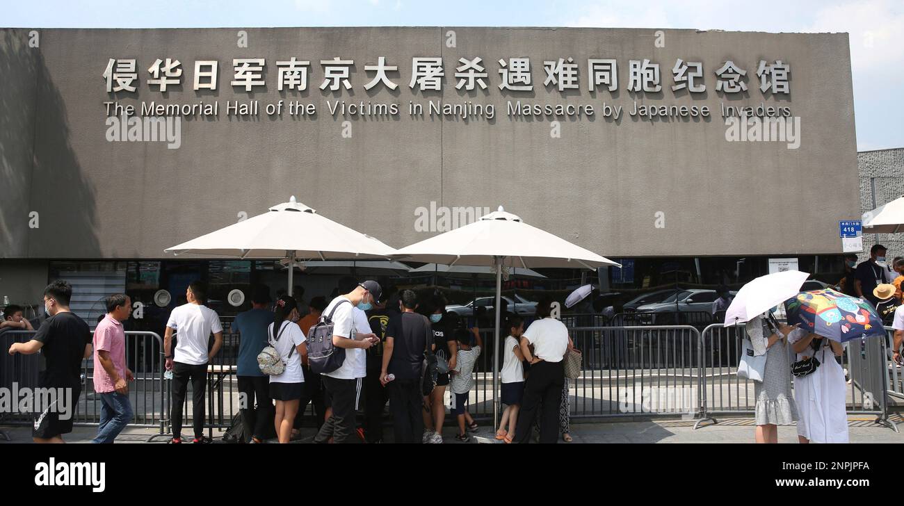 A photo shows the Memorial Hall of the Victims in Nanjing Massacre by ...