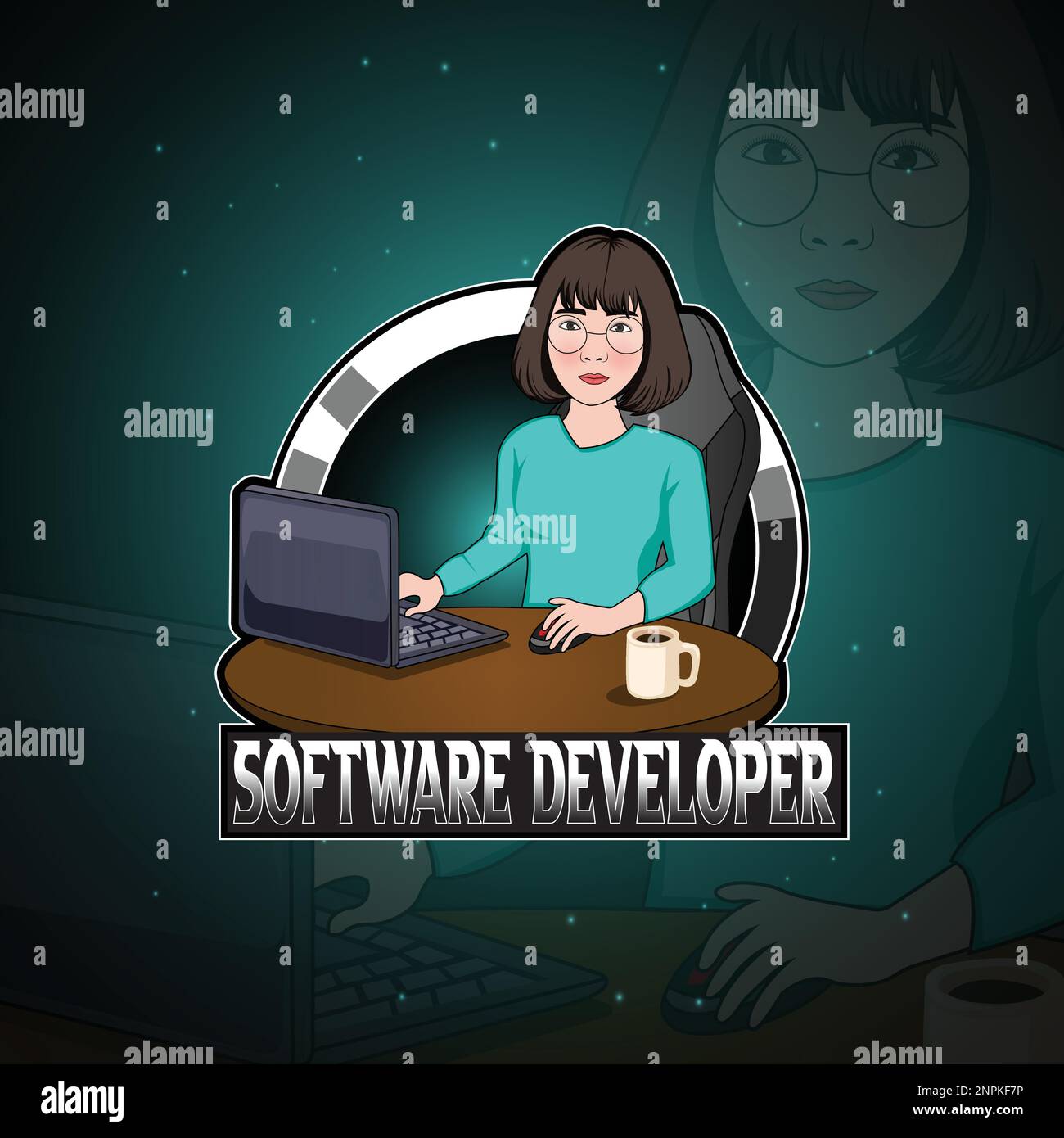 Computer mascot Stock-Vektorgrafiken kaufen - Alamy