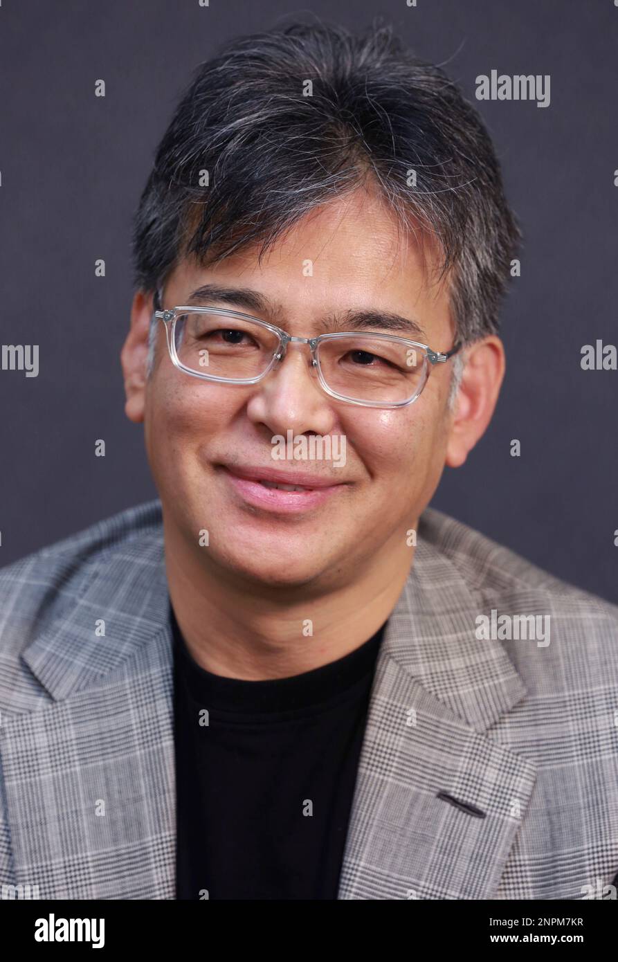 Fujitsu Limited President Takahito Tokita speaks during an interview ...