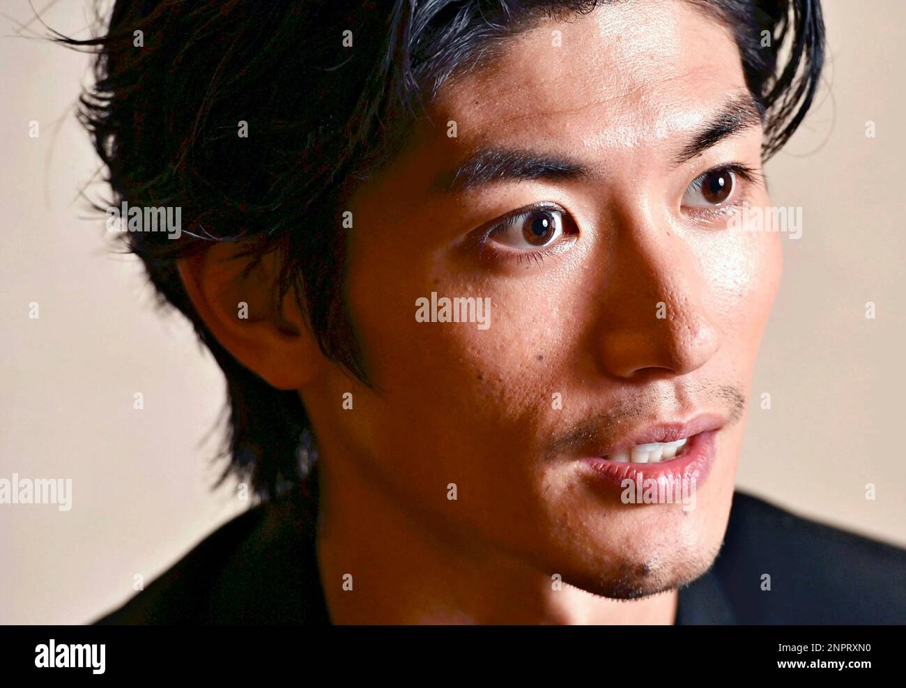 FILE: Japanese actor Haruma Miura speaks during an interview conducted ...
