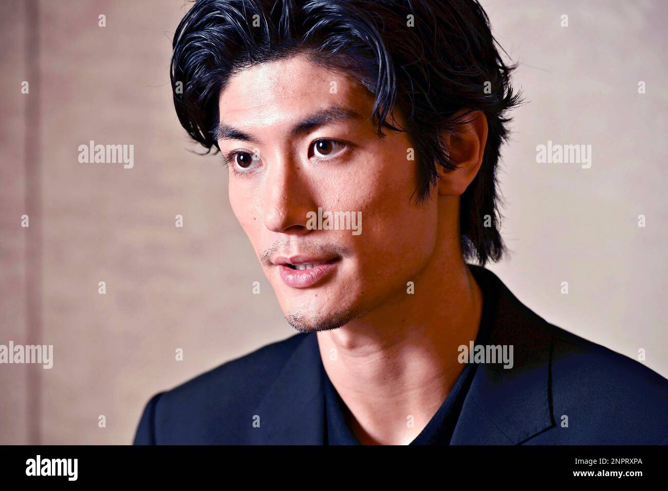 FILE: Japanese actor Haruma Miura speaks during an interview conducted ...