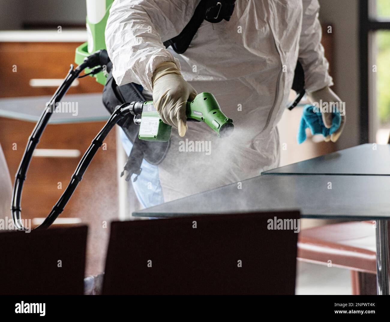 Service technician Hazel Maldonado of Guardian Touchless Solutions ...