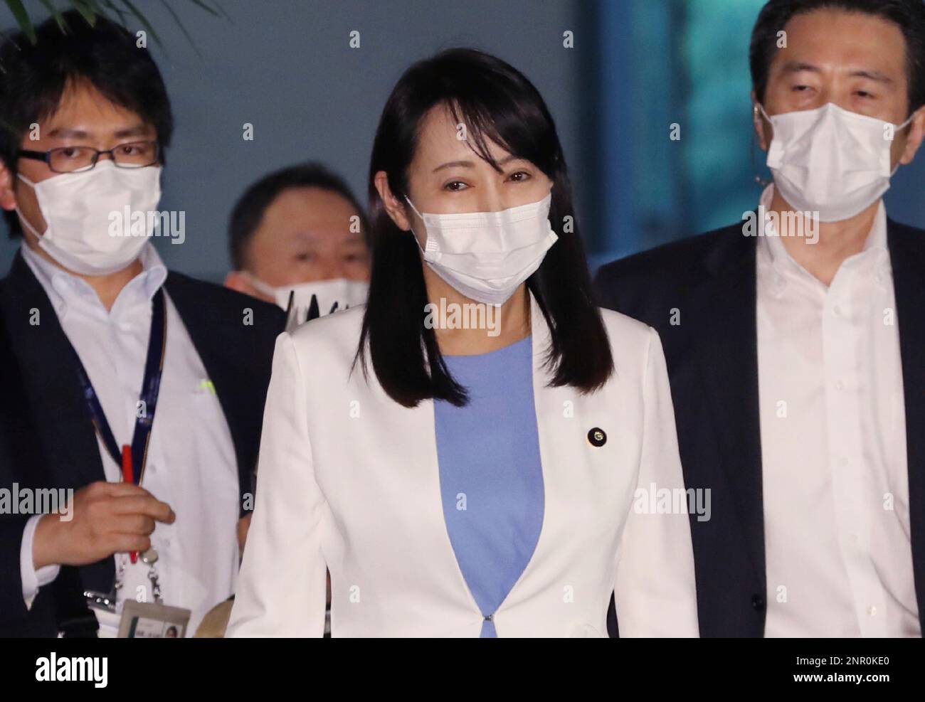 Japan's Justice Minister Masako Mori speaks to media about Tokyo High ...
