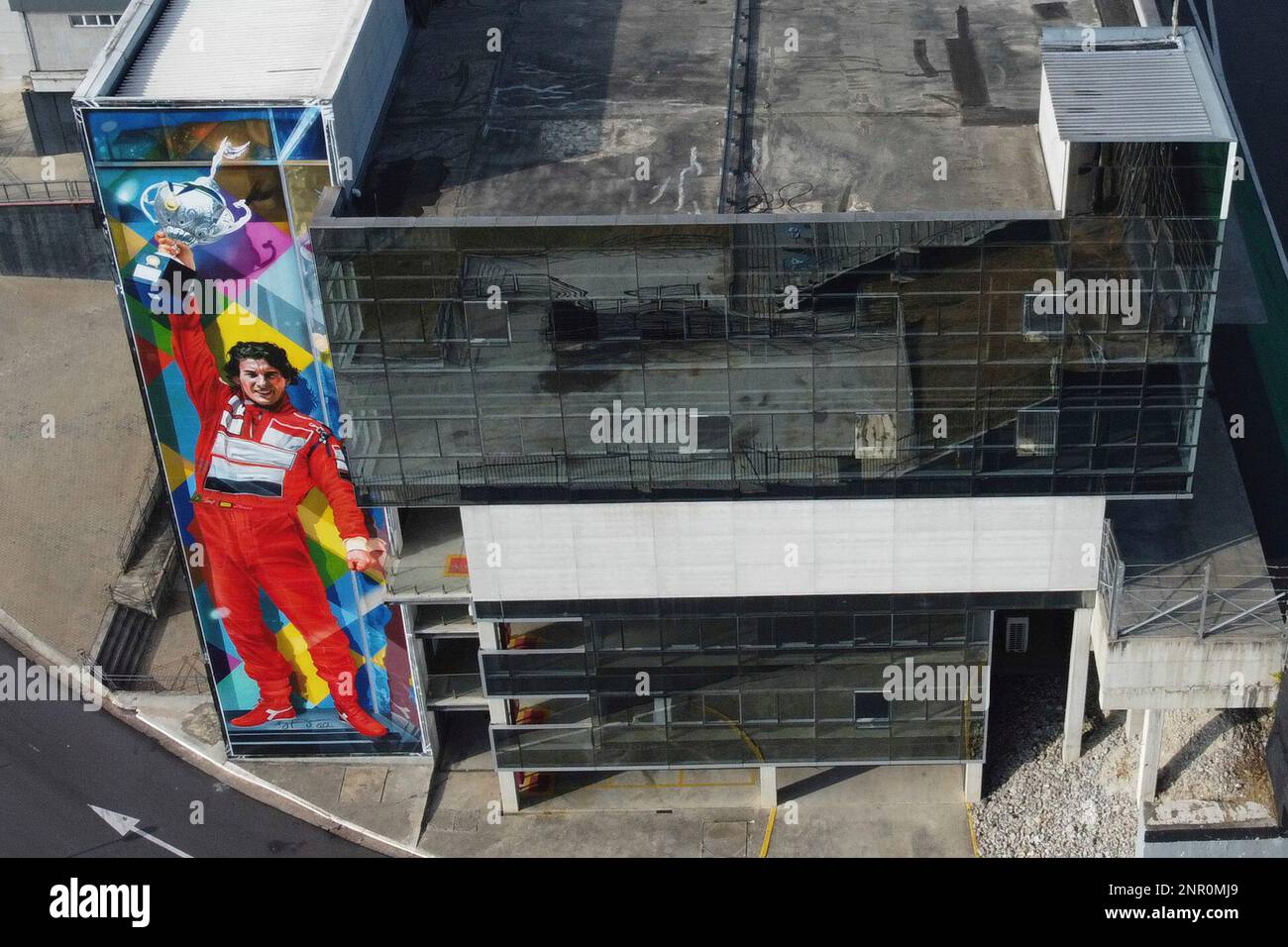 Sao Paulo - 05/20/2020 - MURAL AYRTON SENNA IN INTERLAGOS - Mural in ...