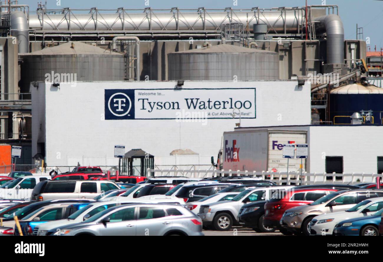 FILE - This undated file photo shows Tyson Foods meats plant in ...
