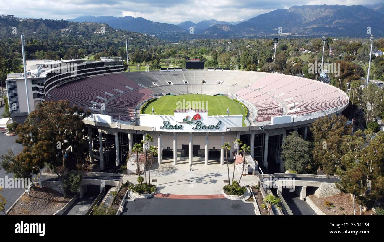 General overall aerial view of the Rose Bowl Stadium, Saturday, March ...