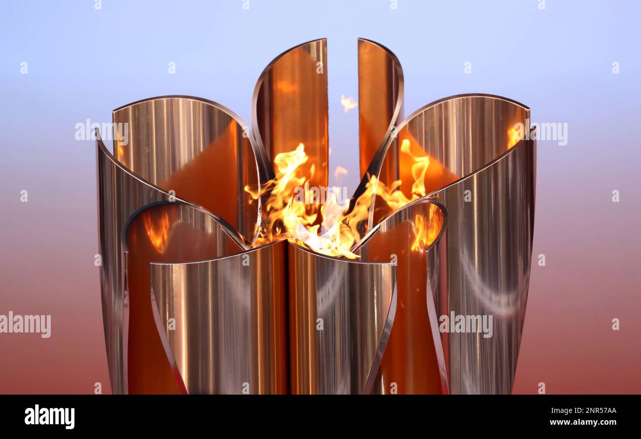 "The fire of reconstruction", which was shared with the Olympic Flame ...