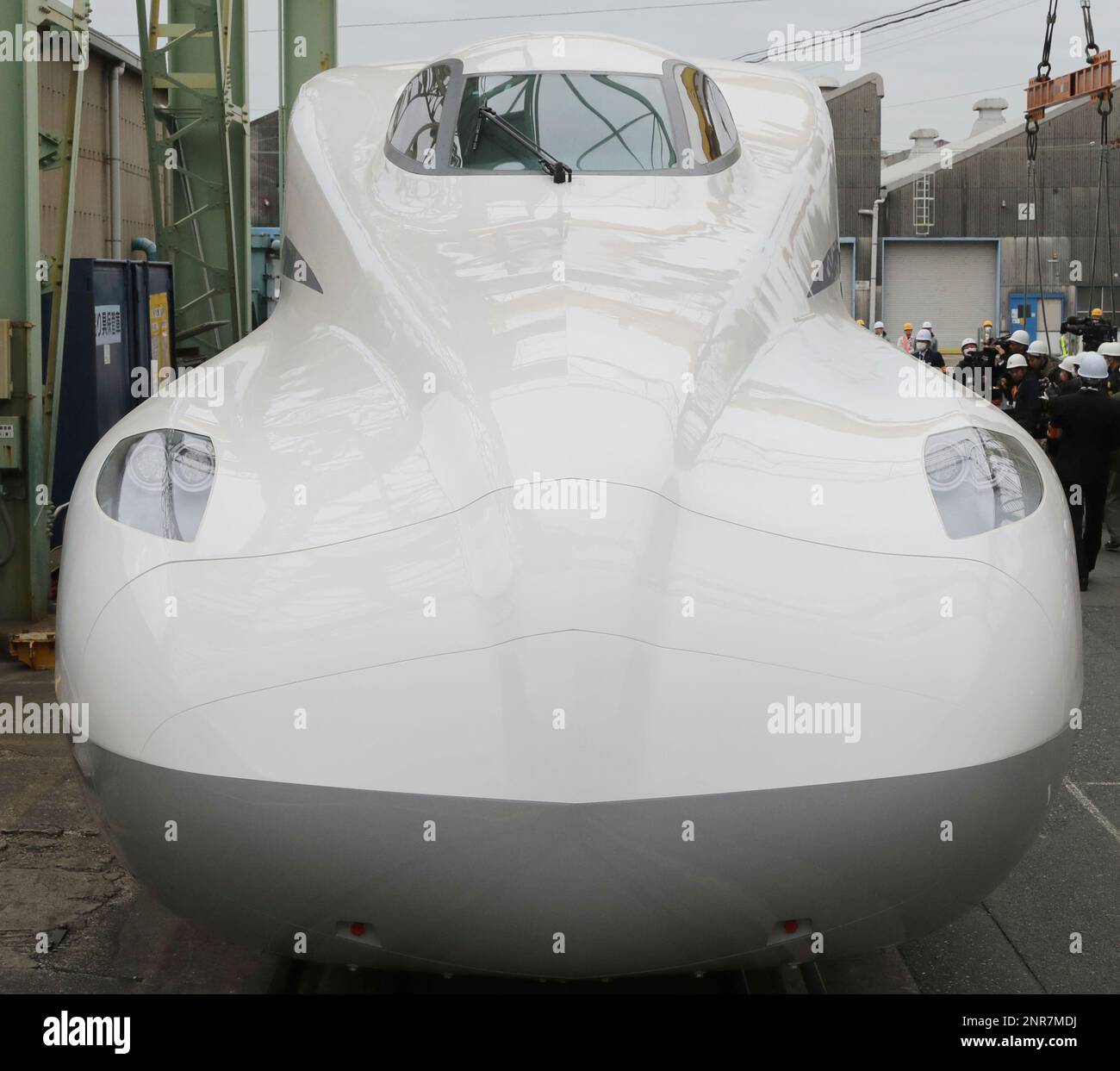 Central Railway Co. unveils a new N700S Shinkansen high-speed train to ...