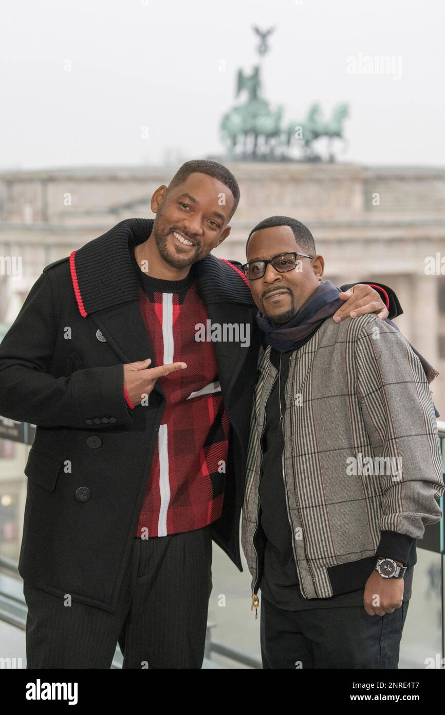 Actors Will Smith, left, and Martin Lawrence, right, pose during a ...