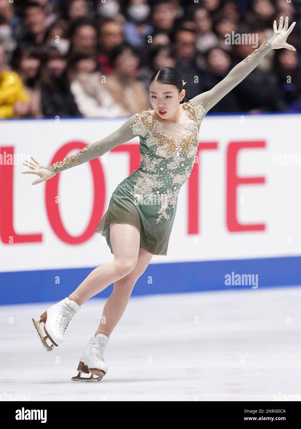 Rika Kihira of Japan performs during Ladies Free Skating (FS) of the Japan Figure Skating ...