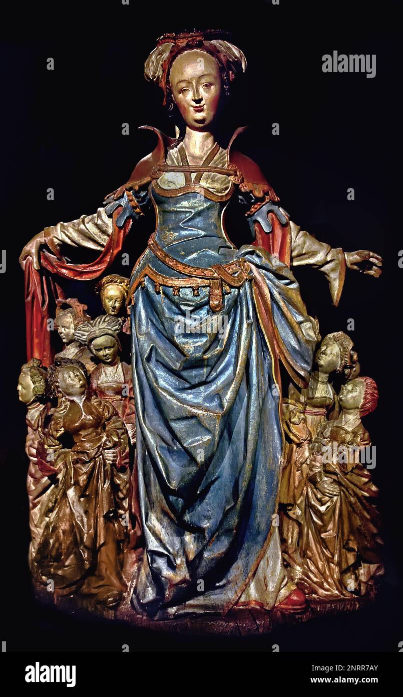 Heilige Ursula und ihre Dienstmädchen 1525 die Niederlande, Holländer, Holland, Skulptur, Statue ...