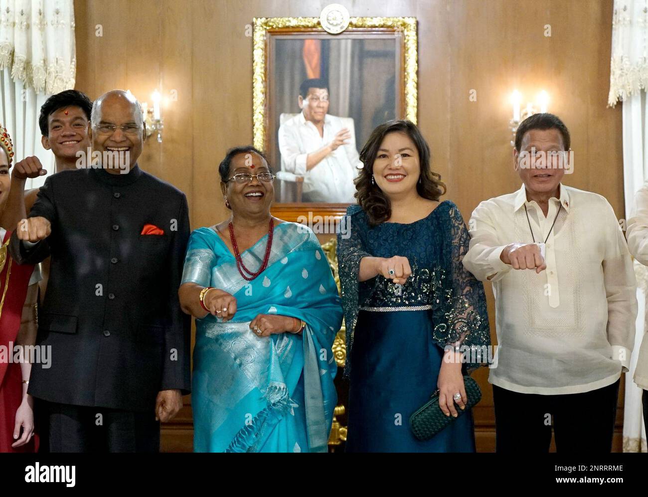 In this photo provided by the Malacanang Presidential Photographers ...