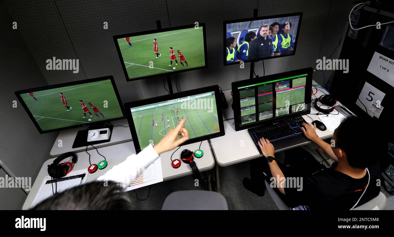 Video Assistant Referee (VAR) appratus is opened to the media at Yurtec ...
