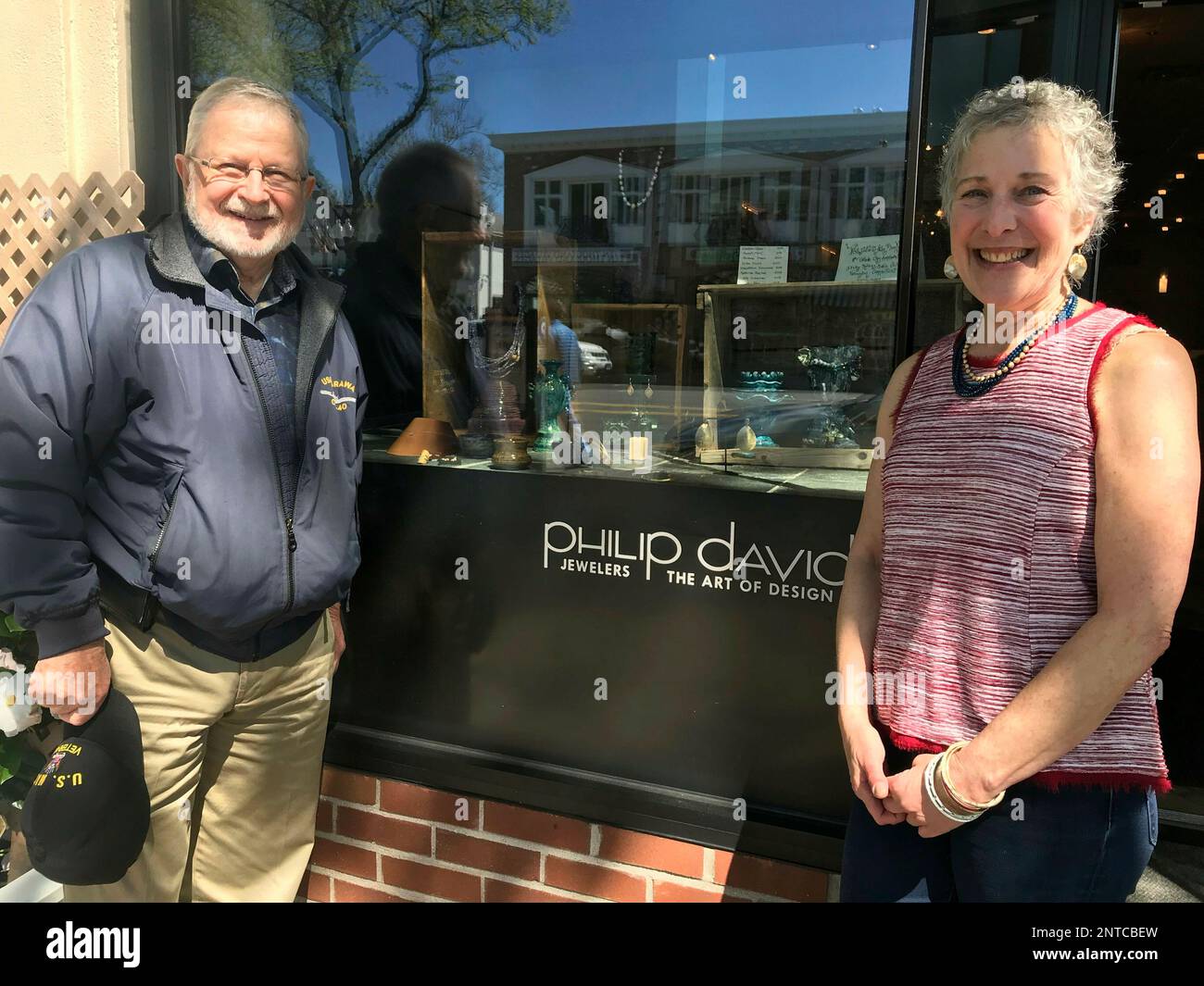 In a May 21, 2019 photo, David Shack and Pamela Rosin stand in front of ...