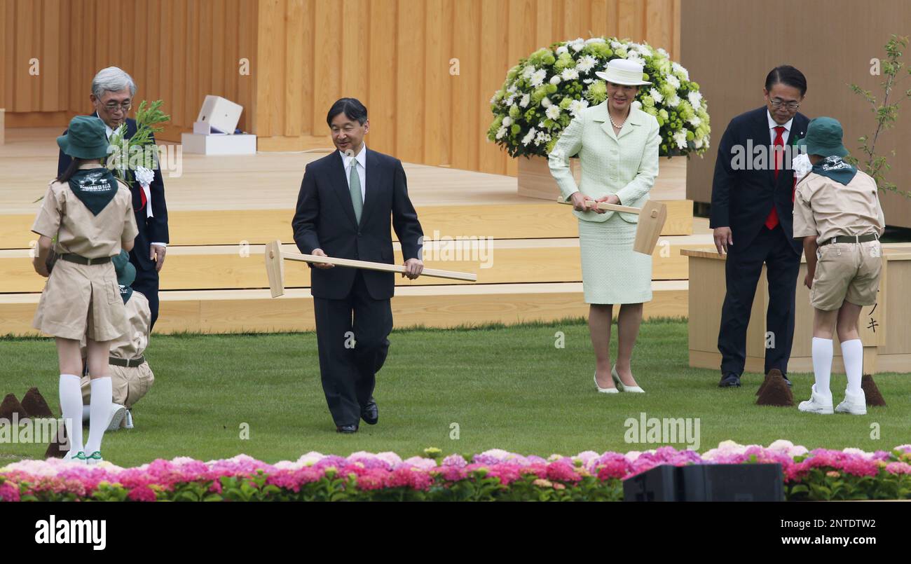 Japan's Emperor Naruhito and Empress Masako attend the tree-planting ...