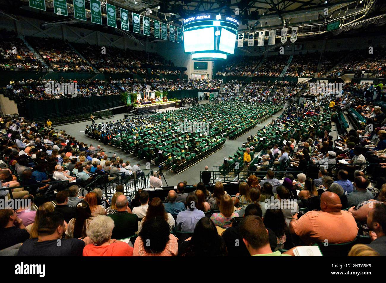 The crowd at Halton Arena pauses for a moment of silence during UNC ...