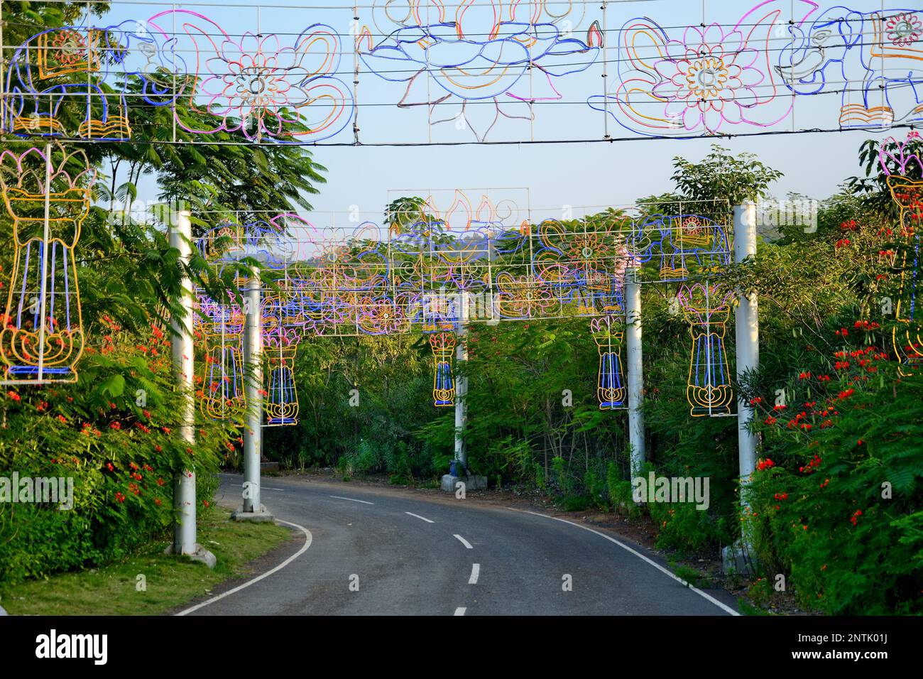 Unity Glow Garden, Statue of Unity Complex, höchste Statue der Welt, befindet sich in der ...