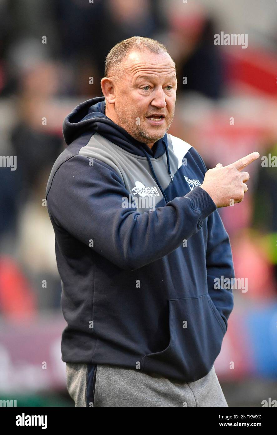 Sale Sharks Director of Rugby Steve Diamond before a Gallagher ...