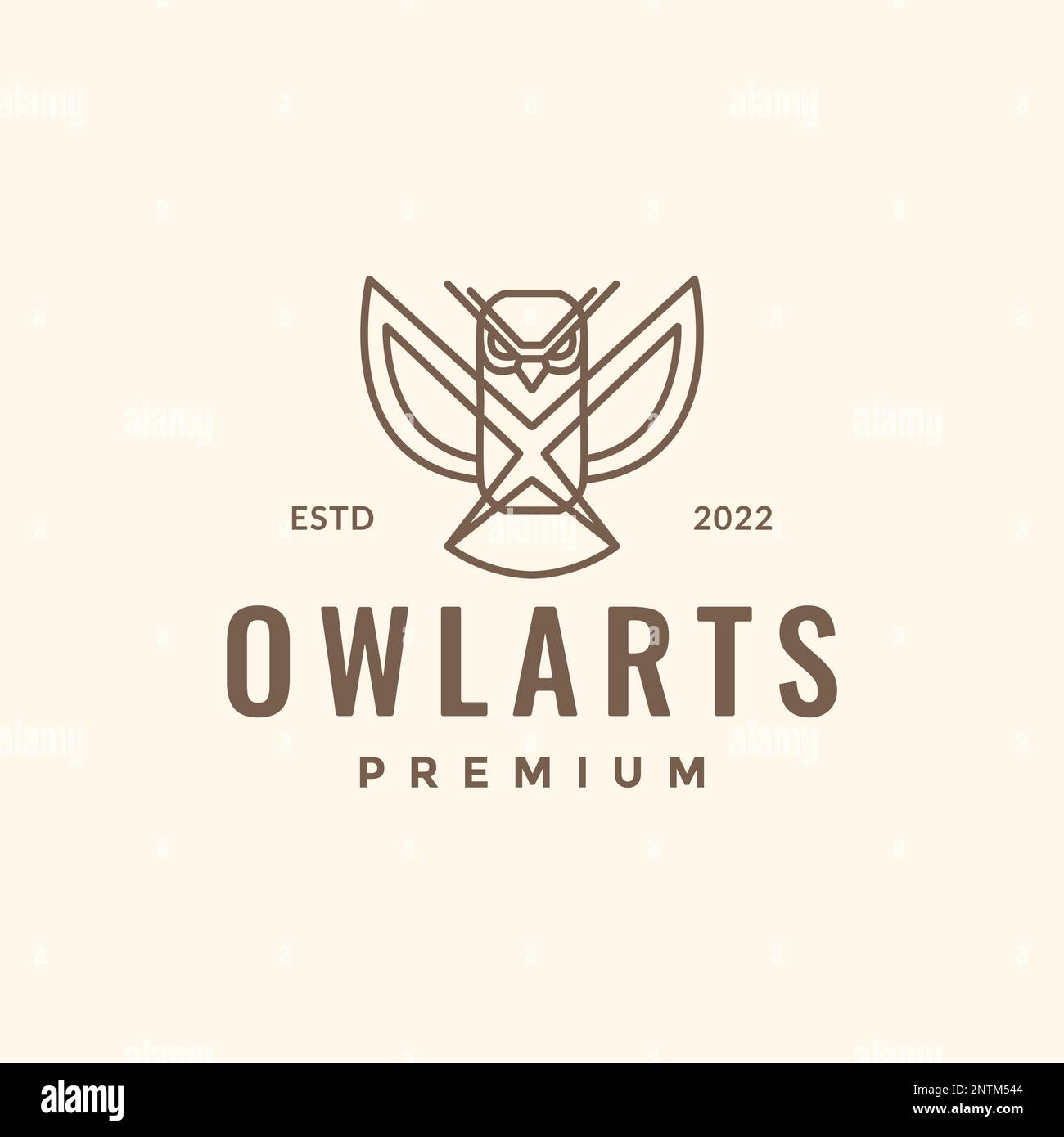 One line owl illustration Stock-Vektorgrafiken kaufen - Alamy