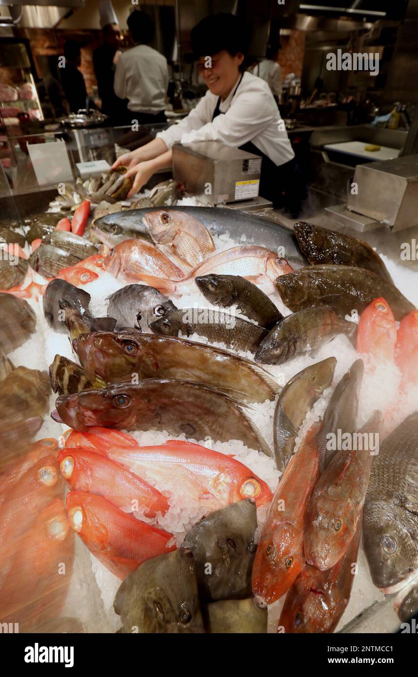 A photo shows the kitchen of "MUJI Diner" in MUJI's Global flagship ...
