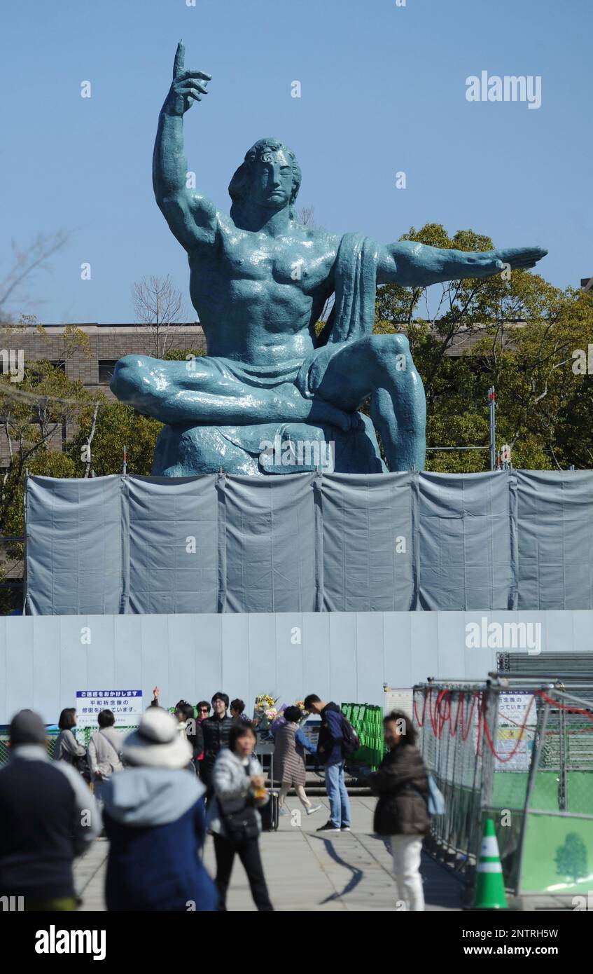 Nagasaki Peace Statue is unveiled after undergoing over a month ...