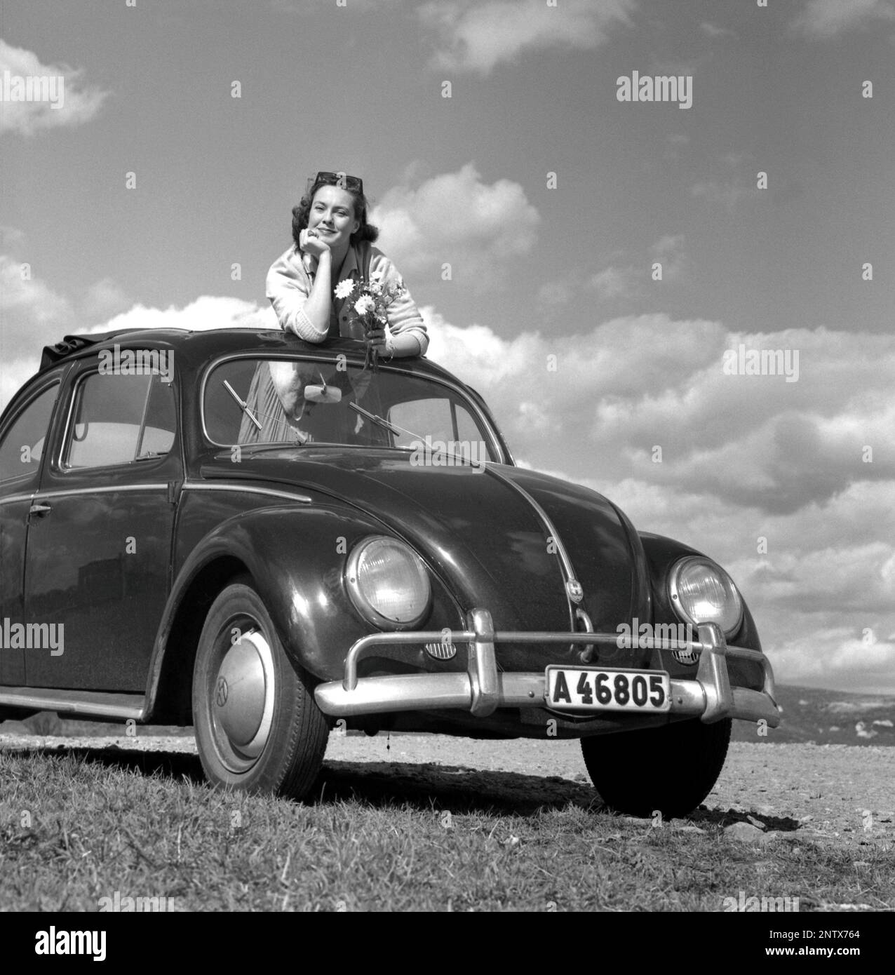 In den 1960er Jahren. Schauspielerin Gaby Stenberg sieht glücklich aus ...