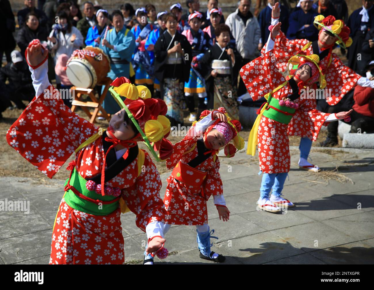 Dancers perform Taue, rice planting, Dance during Anba Matsuri Festival ...