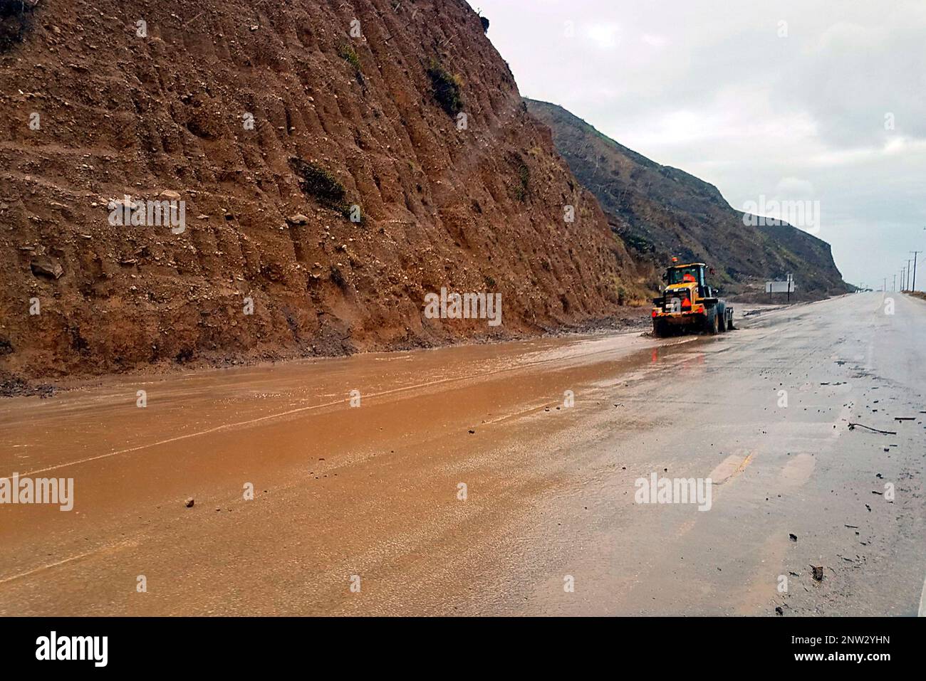 This photo provided by the California Department of Transportation ...