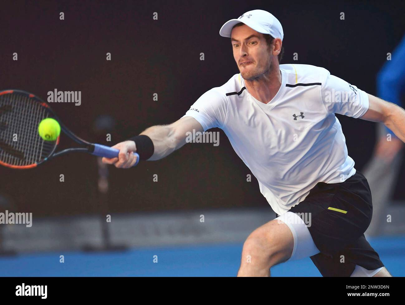 FILE: Great Britain's Andy Murray hits a shot during the 4th round of ...