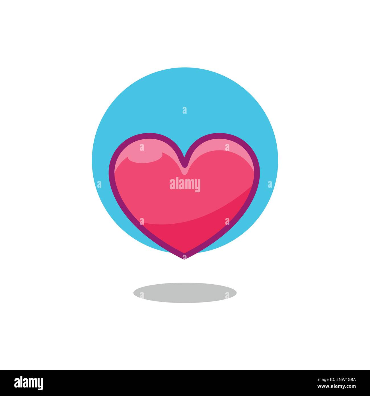 Herzform gliederung Stock-Vektorgrafiken kaufen - Alamy