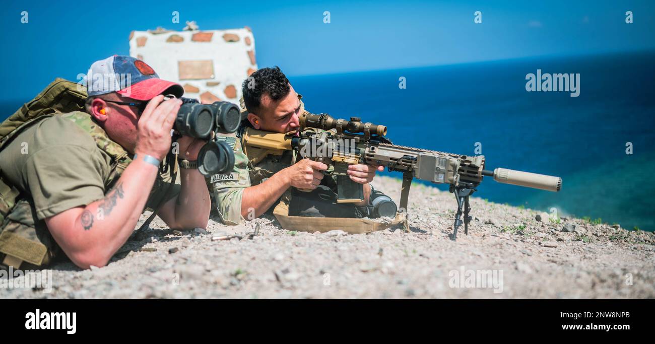 USA ArmeeSergeant Juan Valencia, Teamleiter der Task Force Wolfhound ...
