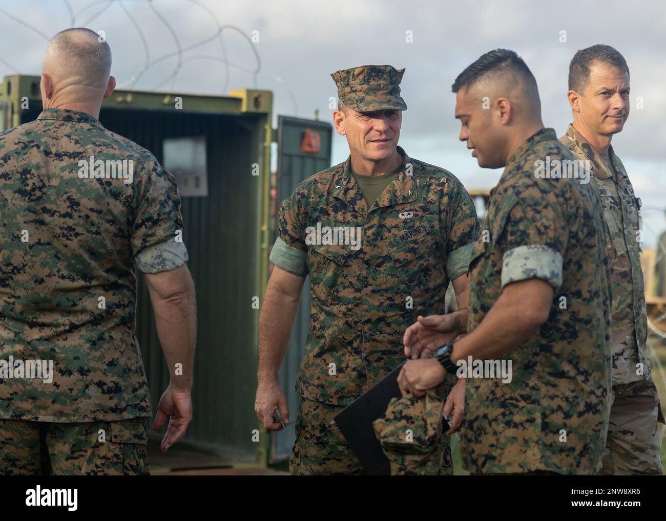 USA Marinekorps Brigade. General Joseph R. Clearfield, Zentrum ...
