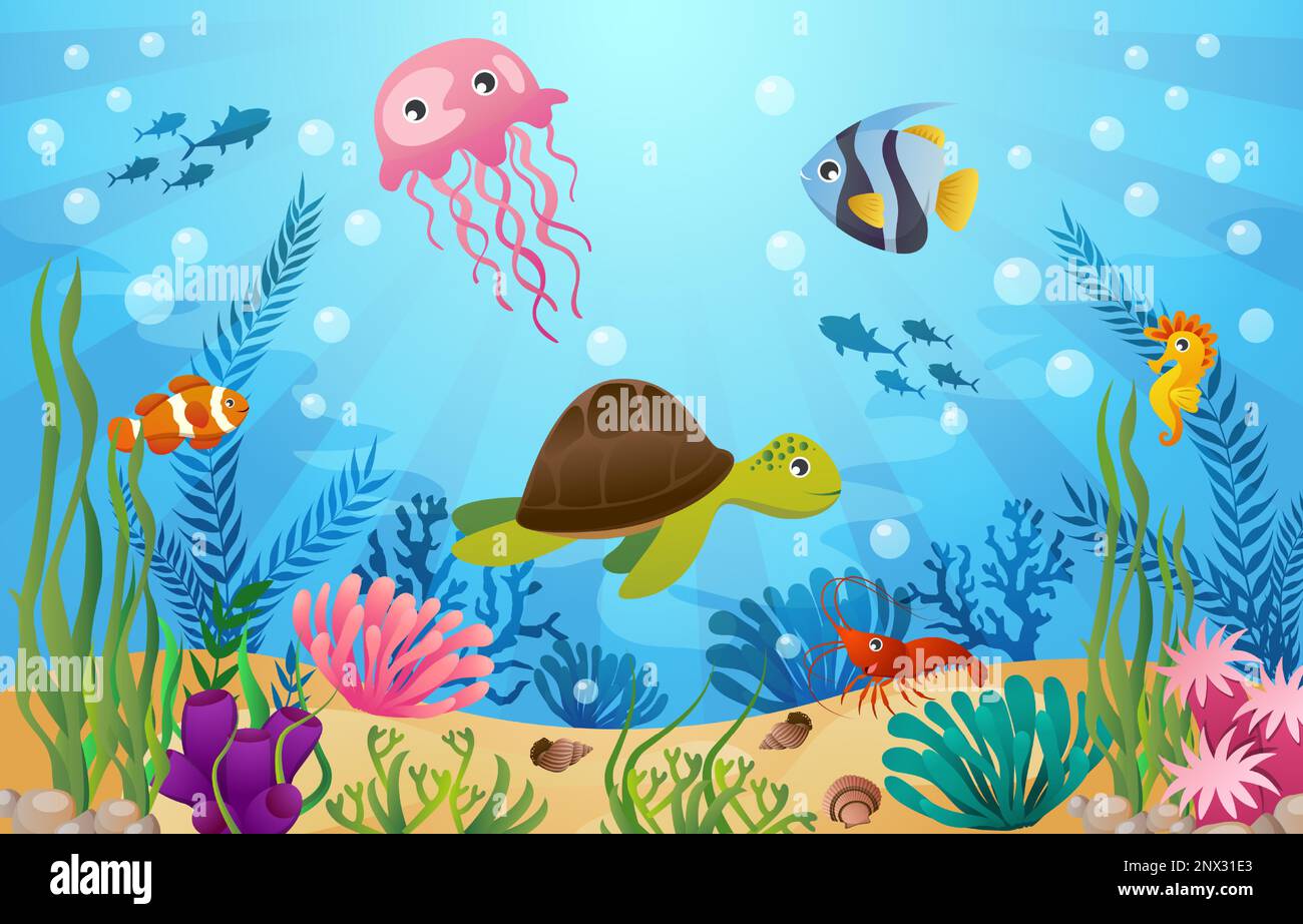 Cartoon sea animals -Fotos und -Bildmaterial in hoher Auflösung – Alamy